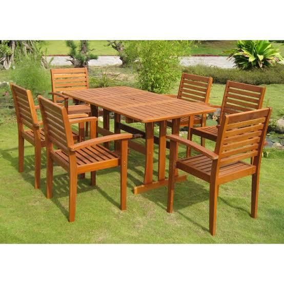 Set Meja Makan Outdoor Garden Furniture | Kursi Cafe Murah