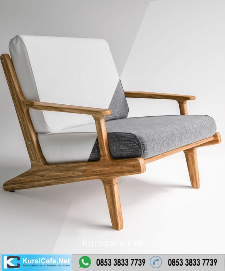 Sofa Single Scandinavian Kayu Jati Kursi Cafe Jati Murah | Meja Kayu ...